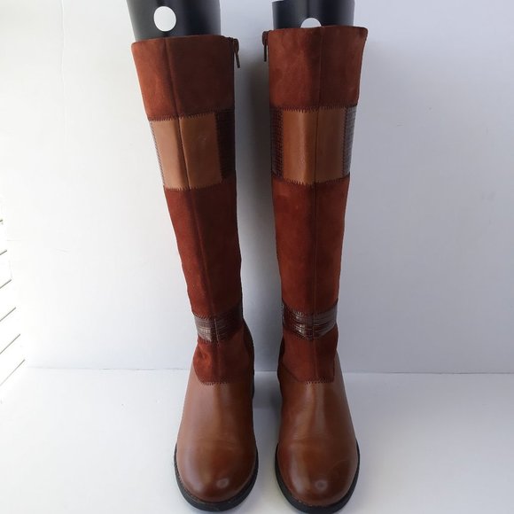 Clarks | Shoes | Clarks Collection Nevella Nova Patchwork Calf Boot Tan ...